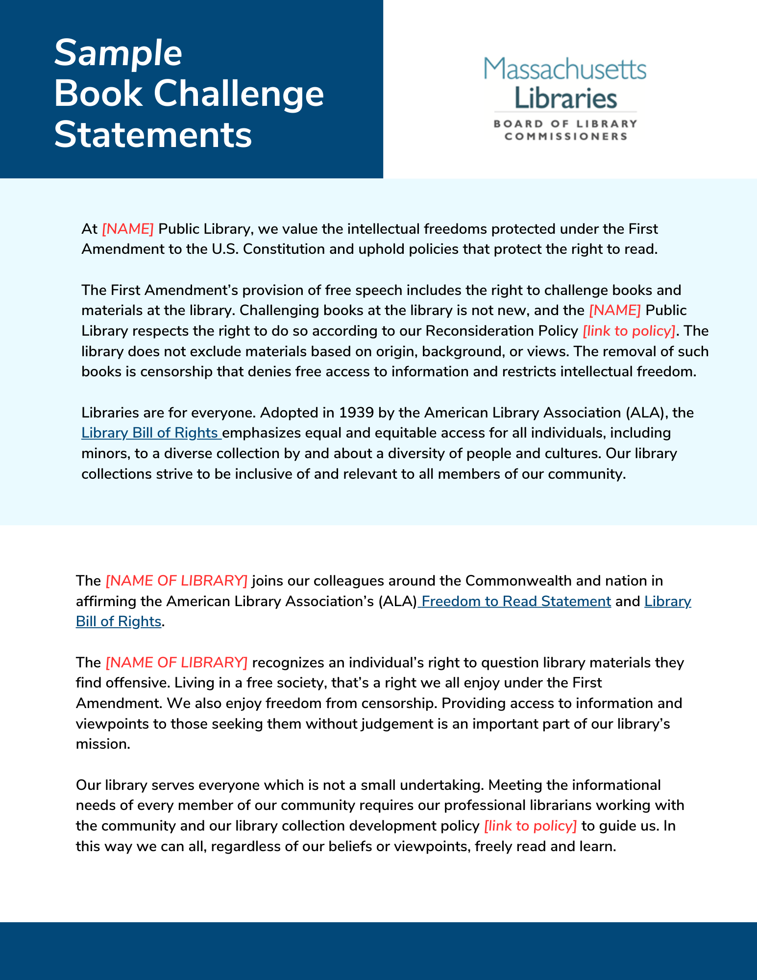 Sample Book Challenge Statements MBLC Awarehouse